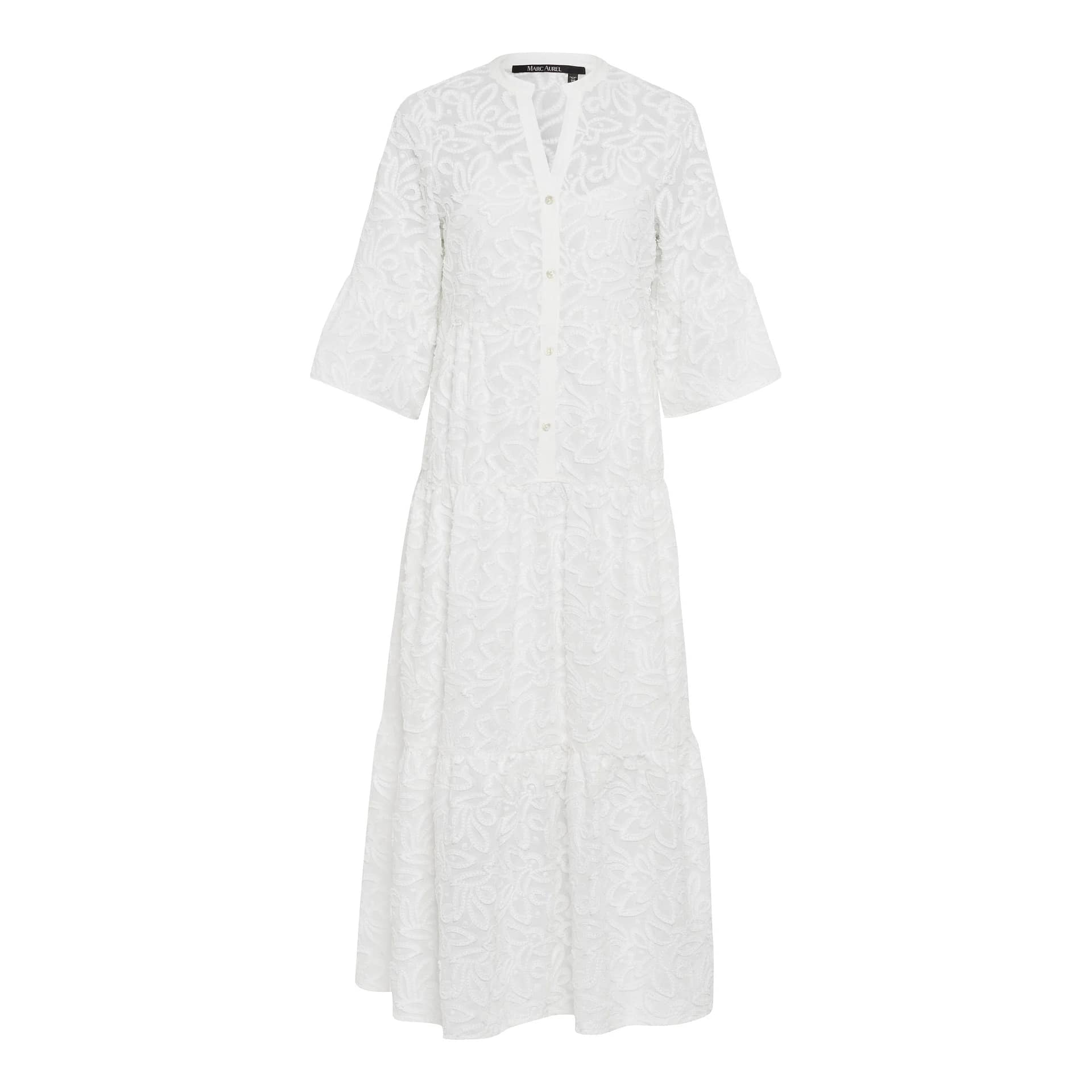 Marc Aurel • lange witte kanten jurk • shop BollyWolly