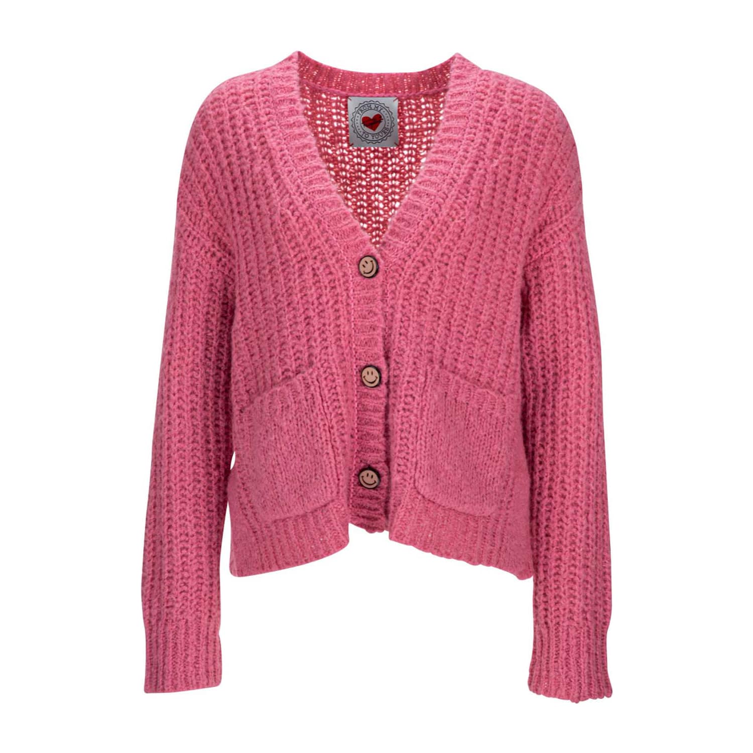 Frogbox • roze wollen vest • shop BollyWolly